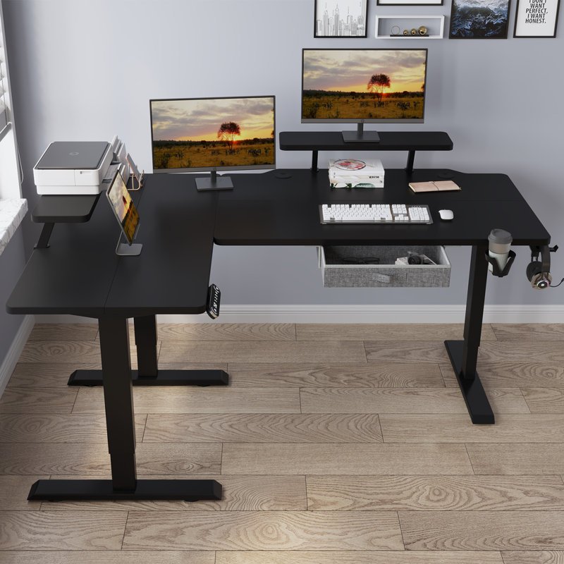 Mxtark 63 inches Electric Standing Desk Adjustable Height Memory ...