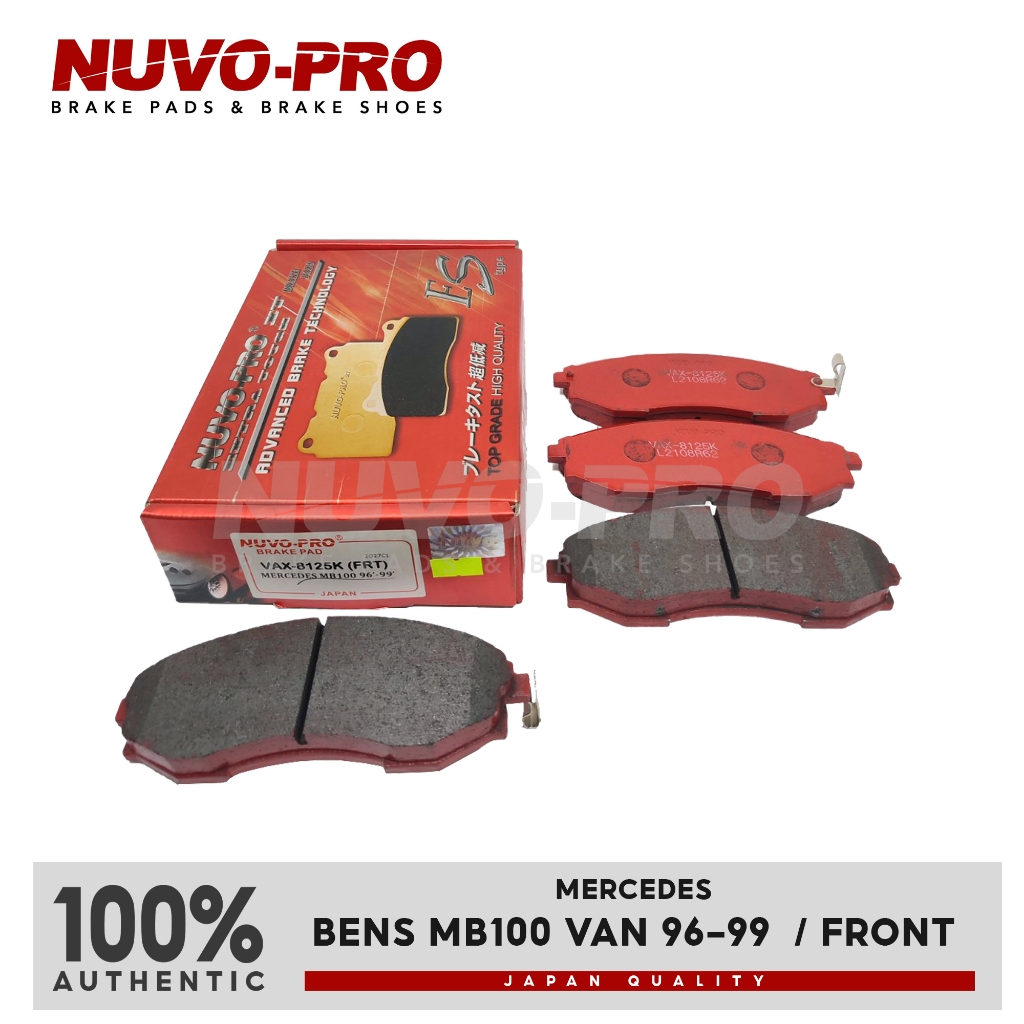 NUVO BRAKE PAD MERCEDES BENZ MB100 VAN FRONT 1996-1999 VAX-8125K 1pc ...