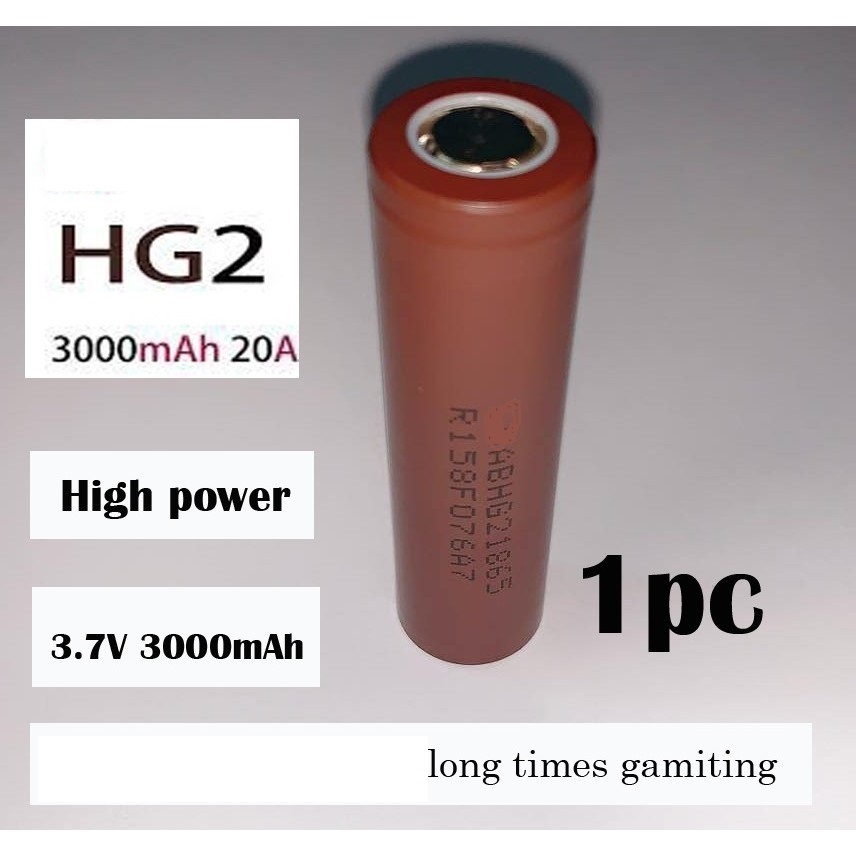 ilovepilipinas# 1pc HG2 18650 3.7v 3000mAh 20A Rechargeable Battery ...