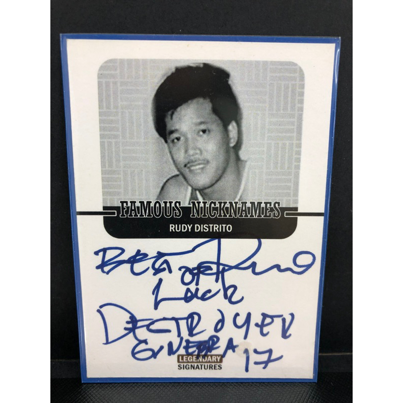 RARE! RUDY DISTRITO "In-Person AUTOGRAPH" Legendary PBA Signatures Card ...