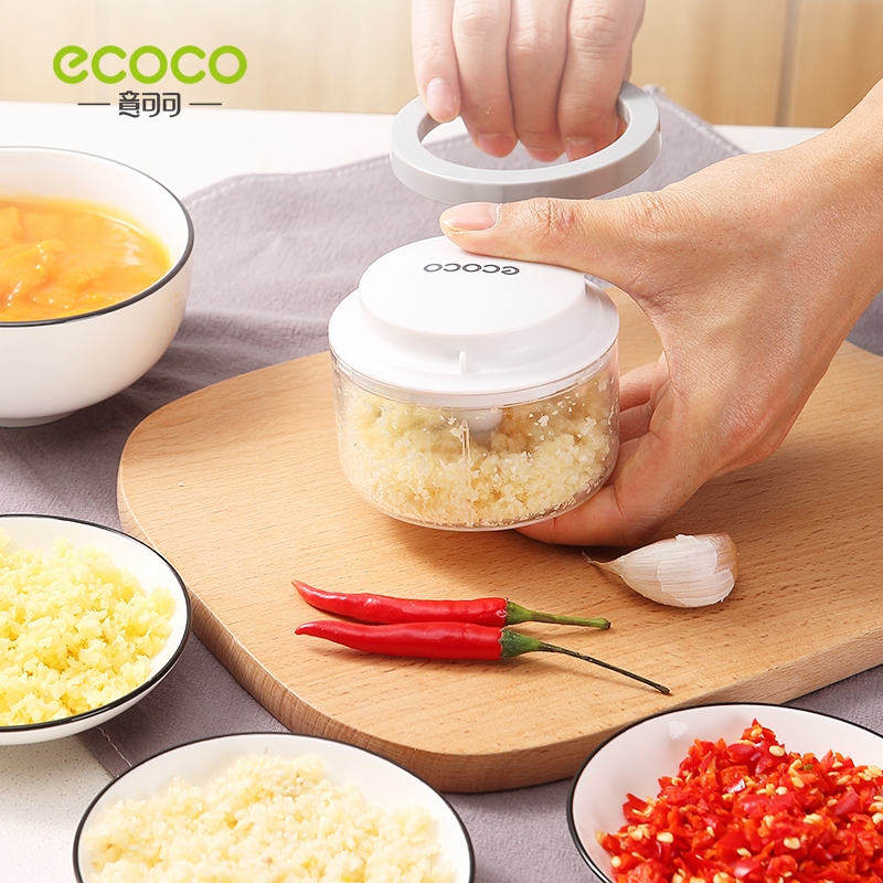 Ecoco Mini Food Chopper Garlic Grinder Onion Ginger Hand Pull Masher ...