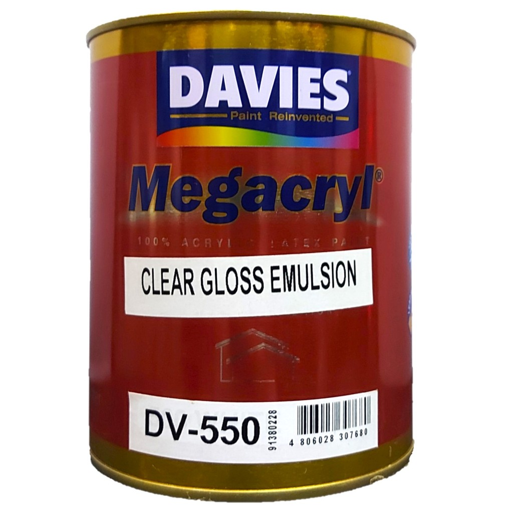 Davies Megacryl Clear Gloss Emulsion DV-550 - 1L | Shopee Philippines