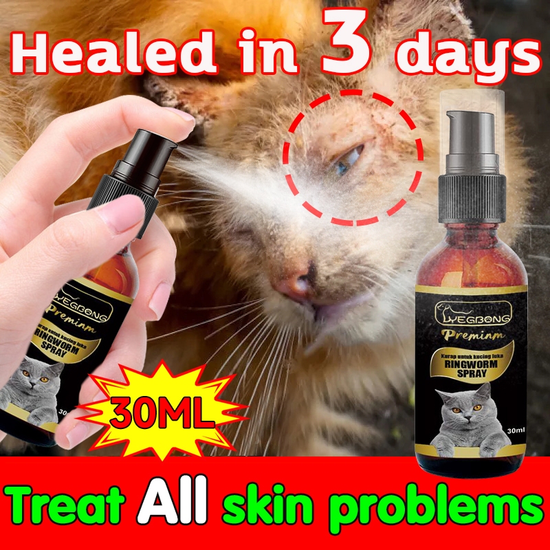 Wutuns Pet Skin Treatment For Cats Pet Anti Fungal Spray Cat Skin ...