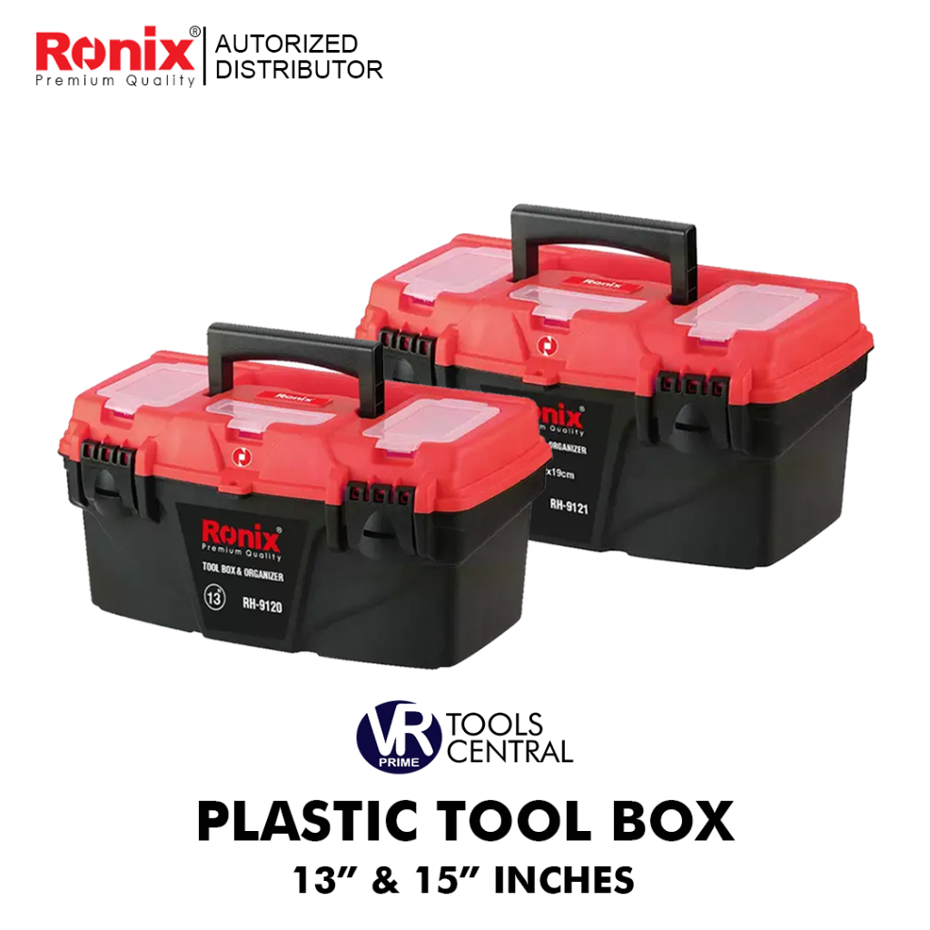 Ronix ® by VR Prime - Plastic Tool Box - 13" Inches / 15" Inches ...