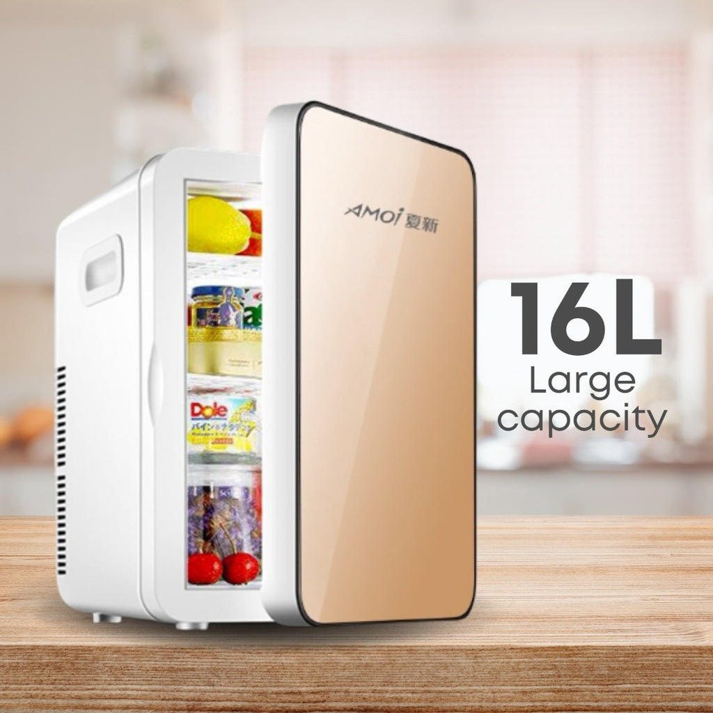16L Mini Fridge Refrigerator Household and Car Mini Refrigerator Food ...