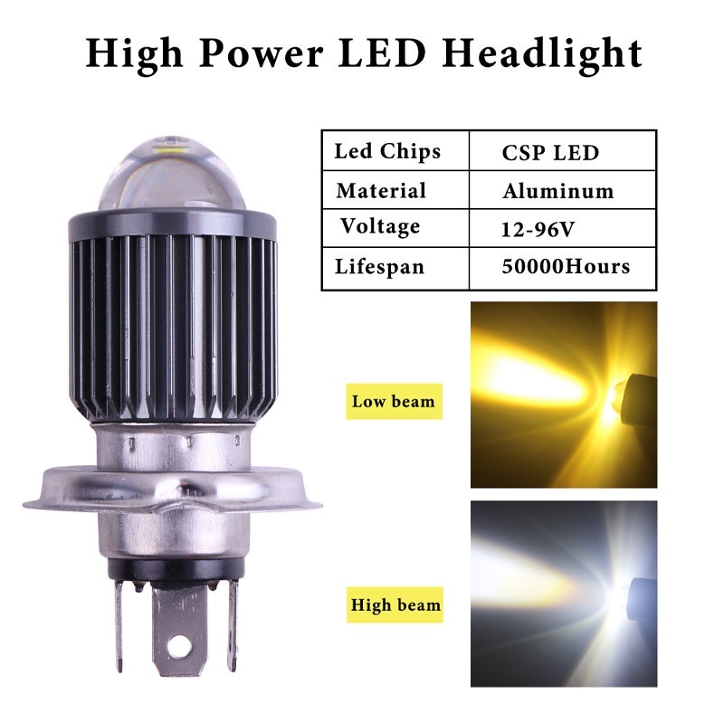 MDL KILLER BULB MOTORCYCLE HEADLIGHT WITH BLUE PARK LIGHT T19 H6 WAVES ...