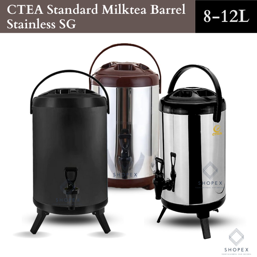 12L/10L/8L Ctea Stainless Thermos Milktea bucket/Standard Milktea Barrel SG / Milktea Thermos ...