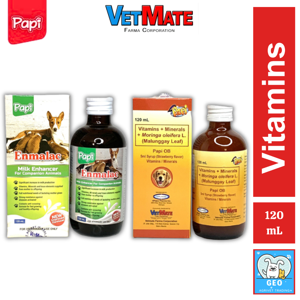 [GEO AGRIVET] PAPI Enmalac Milk Enhancer Papi OB Syrup Pre and Post ...
