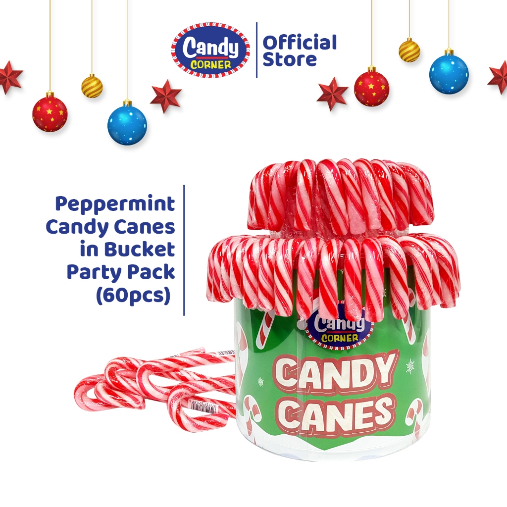 Candy Corner Candy Cane Peppermint 50g (60pcs/bucket) | Shopee Philippines