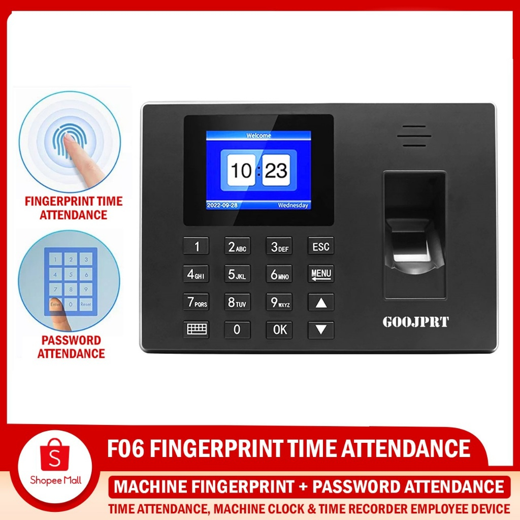 F06 Biometric Attendance System, Fingerprint, USB Reader, Time Clock ...