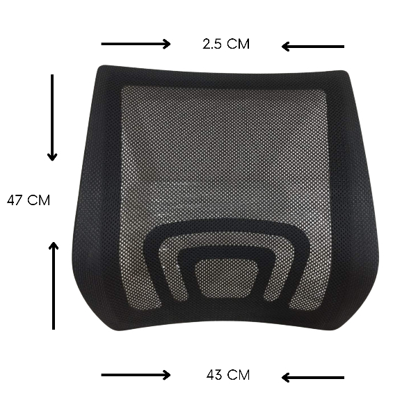 Backrest (of Office Chair) - Comfortable, Easy Assemble - Black Mesh ...