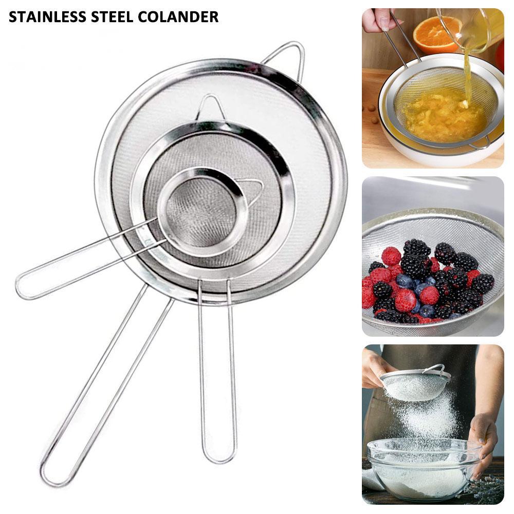 Mesh Strainer Fine Tea Strainer 304 Stainless Steel with Long Handle ...
