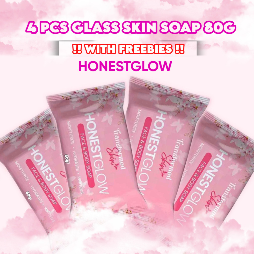 Honestglow(4PCS) by Dave Glass Skin Soap 80g | Shopee Philippines