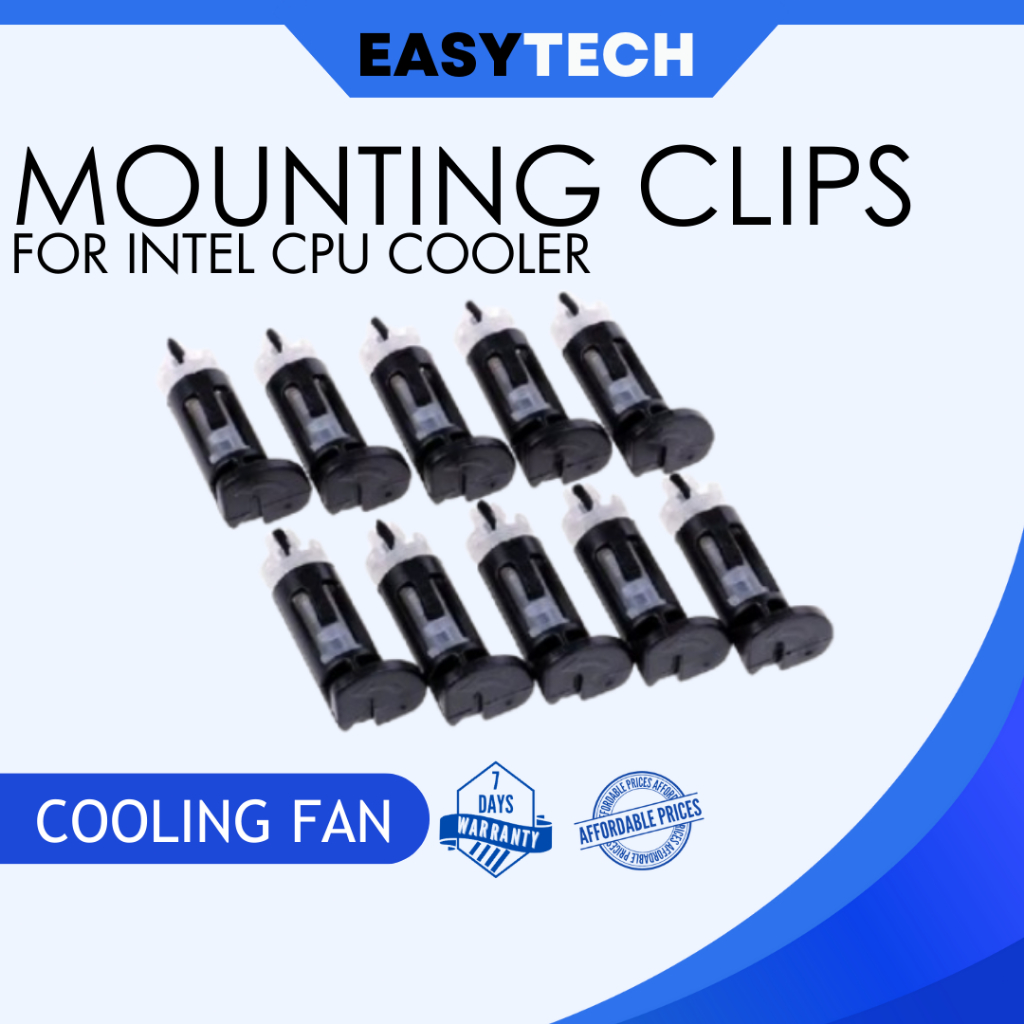 EASYTECH | BLACK PLASTIC MOUNTING FOR INTEL CPU COOLER 10 PCS | Shopee ...