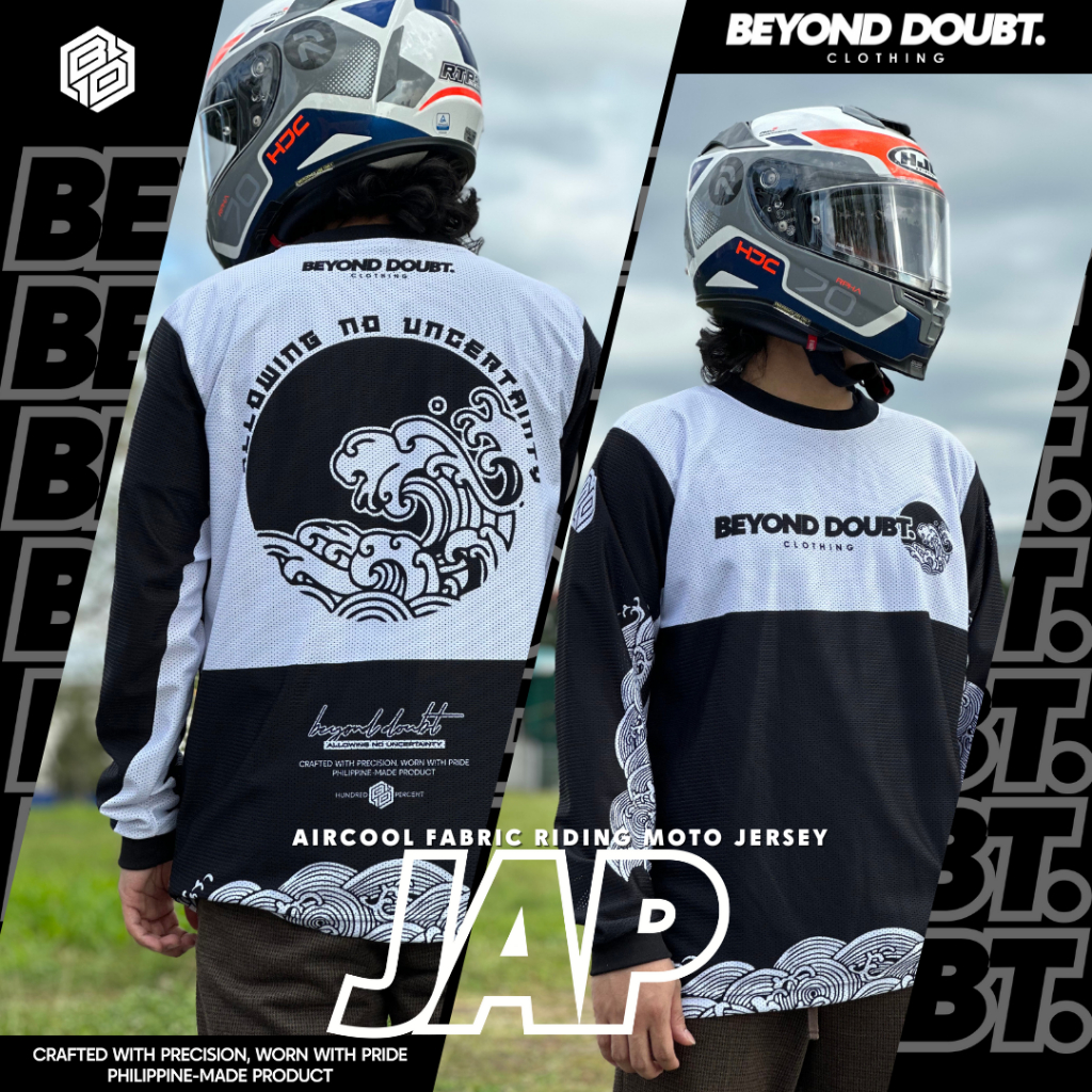 LONG-SLEEVES- "JAP” Design AIRCOOL Moto Jersey - BEYOND DOUBT CLOTHING ...