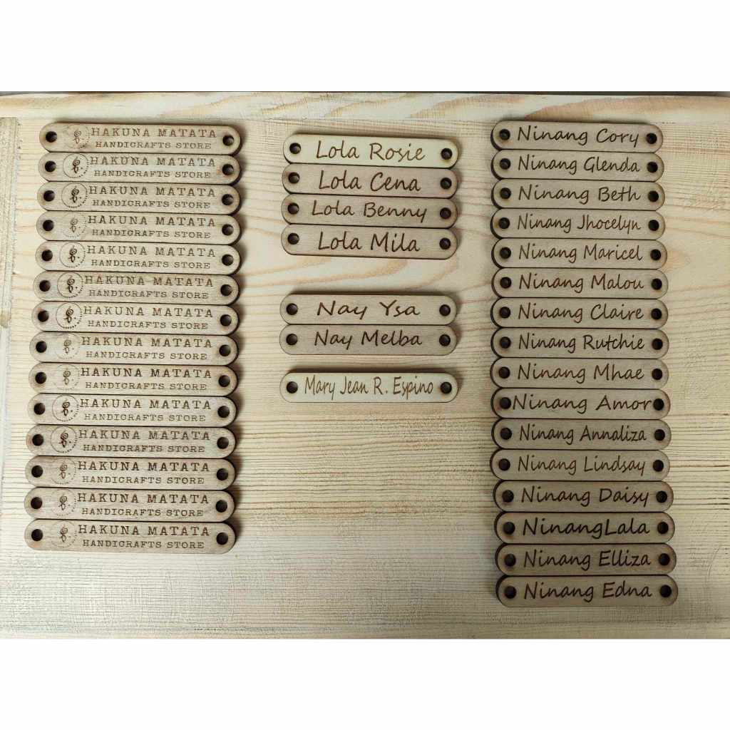 Customized Wooden or Acrylic product tags / Name tags | Shopee Philippines