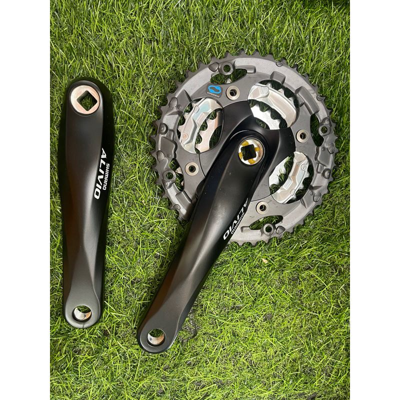 SHIMANO M410 Alivio Hyperdrive Crankset (Black) | Shopee Philippines