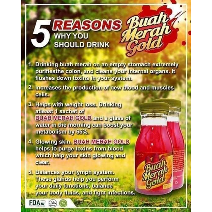 BUAH MERAH GOLD MIX juice drink 10SACHETS | Shopee Philippines