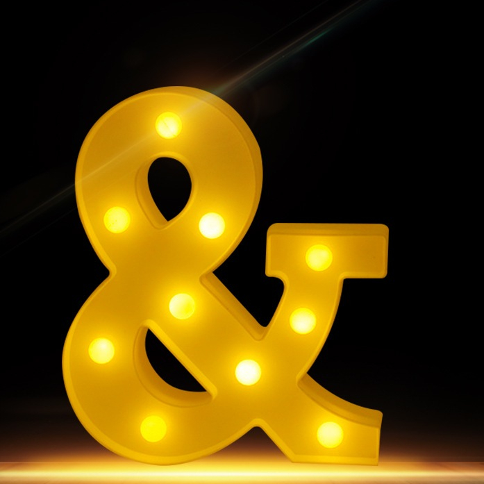 【Fast Delivery】A-Z 3d Letter LED Alphabet Decor Lamp Letter Light Party ...