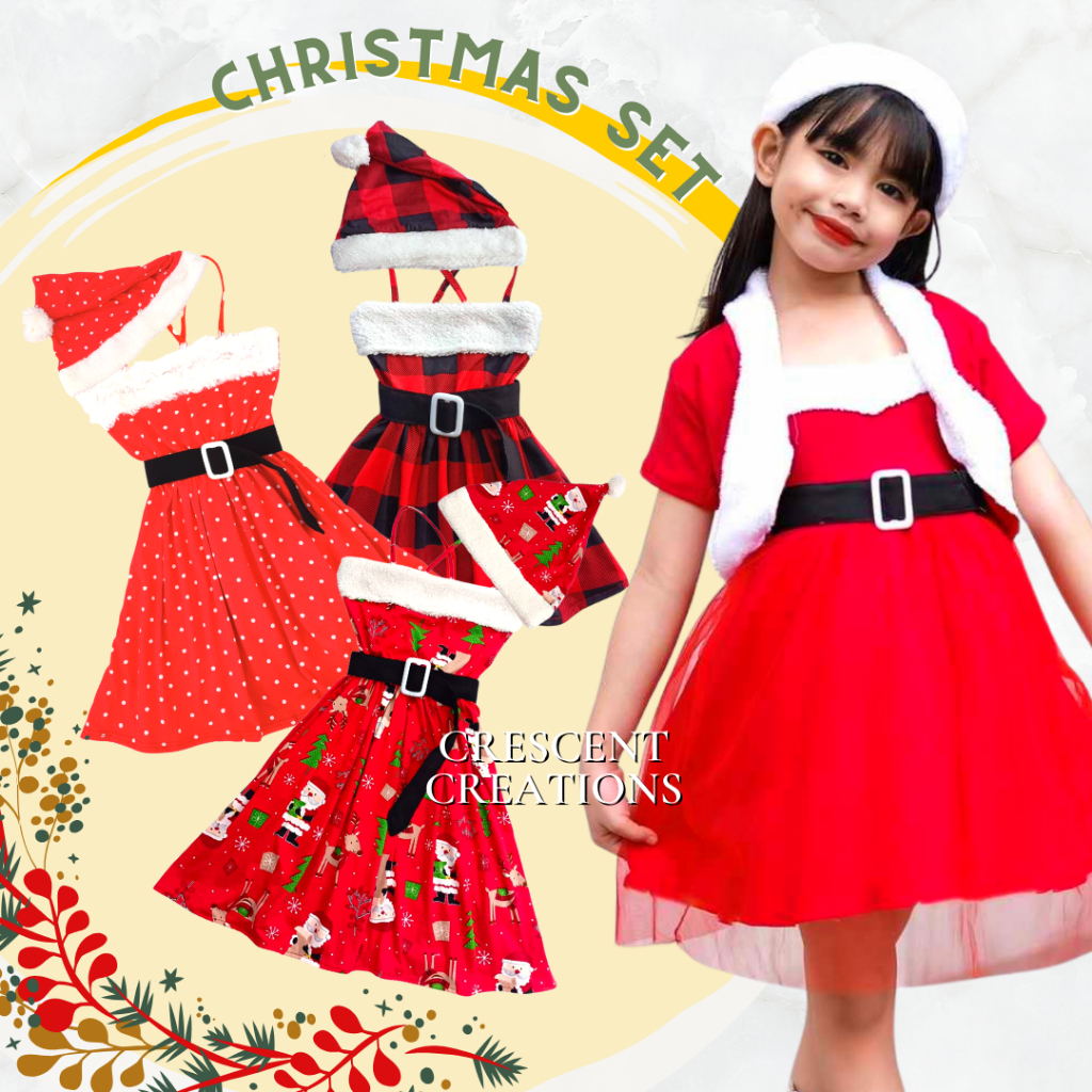 Holiday Santa Claus Girl Polka Christmas costume Tulle Dress For Girls ...