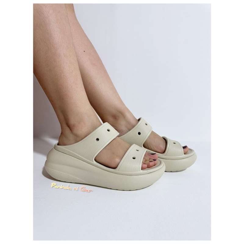 Original Crocs Crush Sandal - Bone | Shopee Philippines