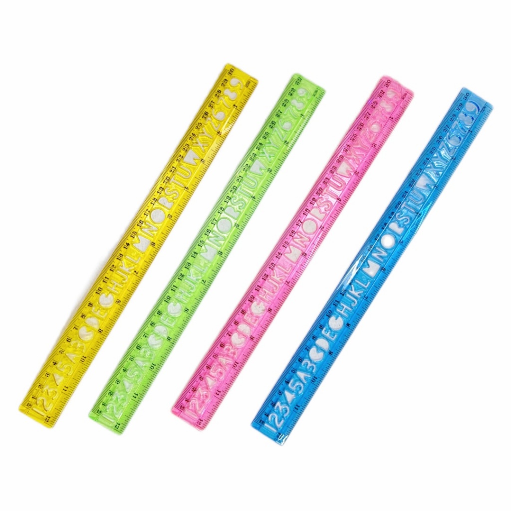 HBW Alphabet Plastic Ruler 12 inch/30 cm random color | Shopee Philippines