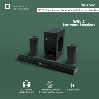 SEMBRANDT TR-S200 5.1CH Soundbar and Subwoofer with Surround Speakers ...