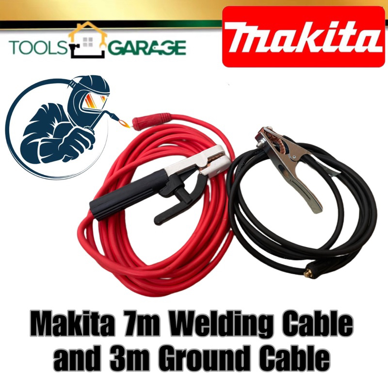 Makita 7m/3m and 7m+3m Welding Cable and ground cable 1x25mm square ...