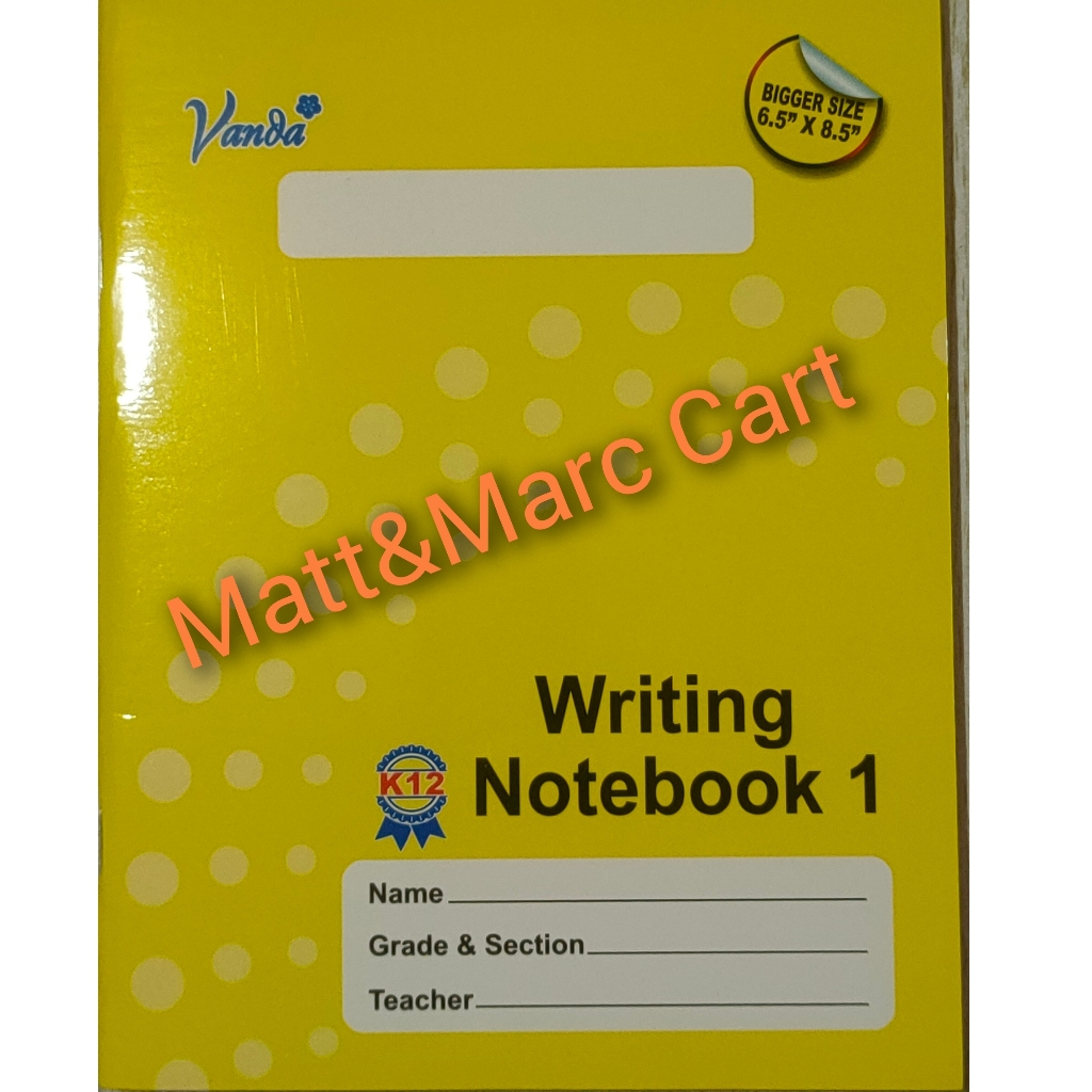 VANDA K12 Writing Notebook 1 bigger size spacing SOLD PER PIECE ...