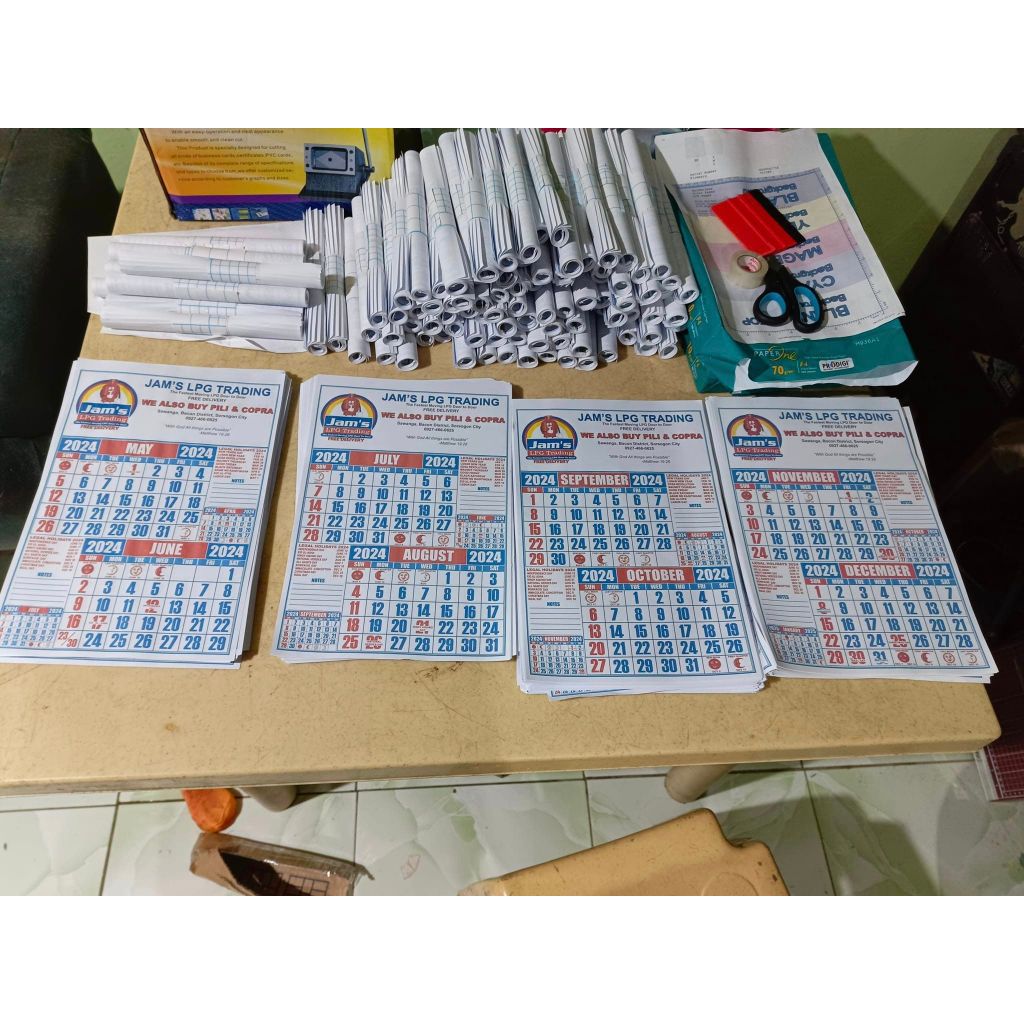 2025 Commercial Calendar Long/A4 Bond Paper Size 6 pages | Shopee ...
