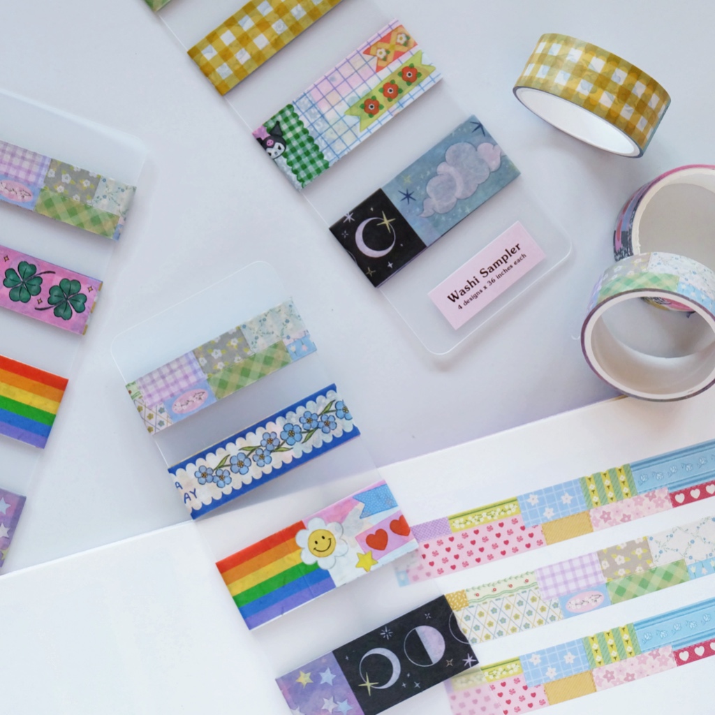 Washi Tape SAMPLER - 4 designs x 36 inches each | Louise Ramos | Shopee ...
