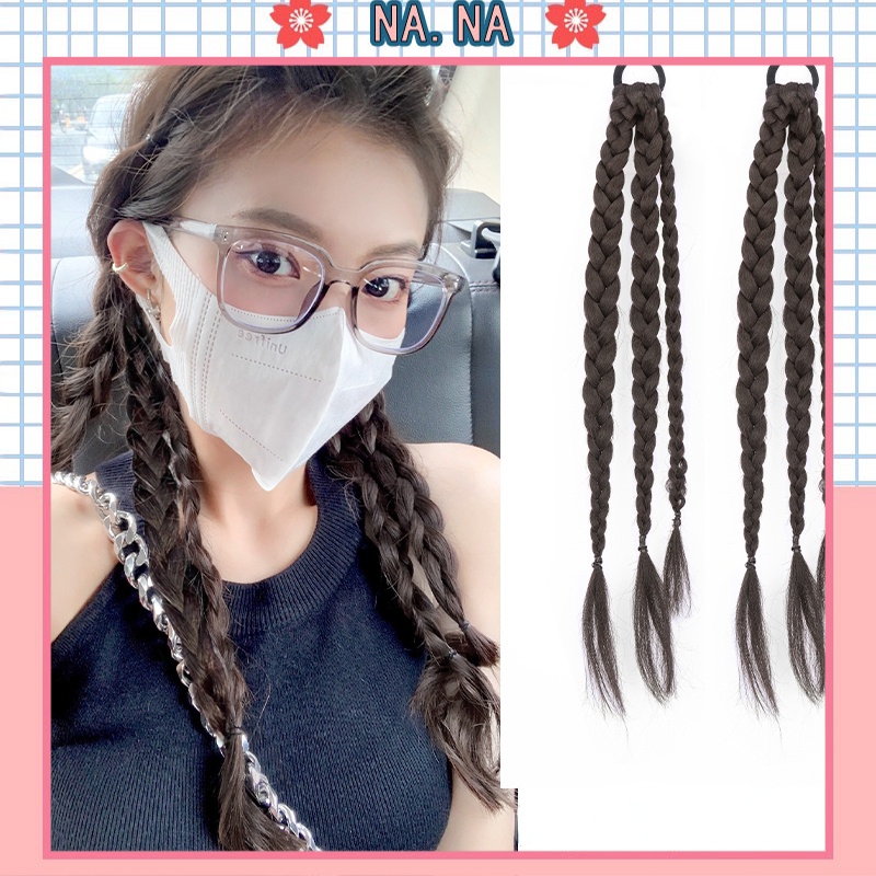 Fashion Ponytail Wigs Bubble Braid Korean Style Twist Braid Wig Women's ...