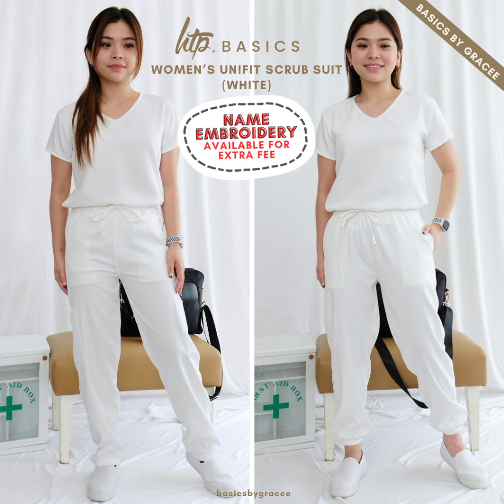 Off-White Women's Scrub Suit | HTP Basics Women's Uni-fit Scrub Suit ...