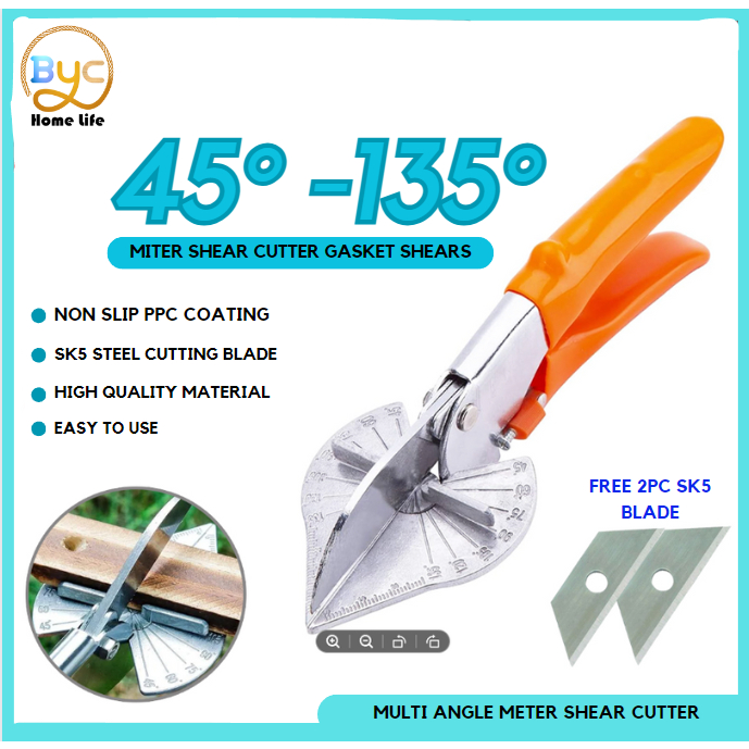 BYC Handheld Multi Angle Miter Shear Trim Cutter Cutting Scissor Tool ...