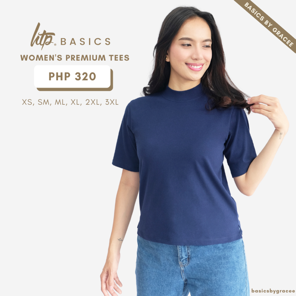 HTP Basics Women's Premium Tee (1/2) | High Neck | Semi Turtle Neck ... HTP Basics Women's Premium Tee (1/2) | High Neck | Semi Turtle Neck ...