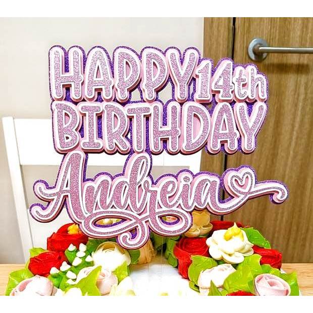 Personalized / Customized Cake Topper with Acetate Backing (Mirror or ...