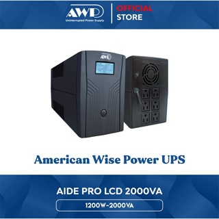 AWP Aide Pro LCD 1200W-2000VA UPS with AVR Uninterruptible Power Supply ...