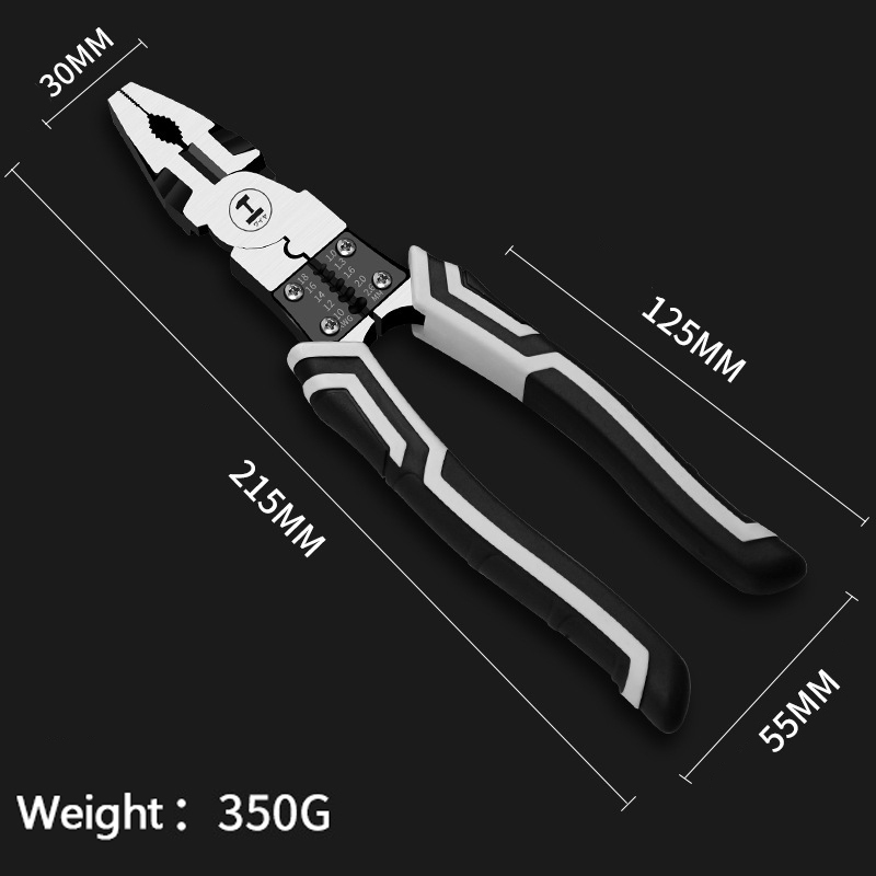 Electrician Pliers 9 in1 Industrial Grade Multi-function Wire Stripper Cable Cutting Tools ...
