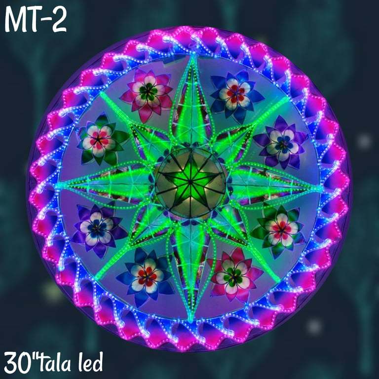 MEDIUM TALA Parol made of Capis with LED lights size 30inches | Shopee ...