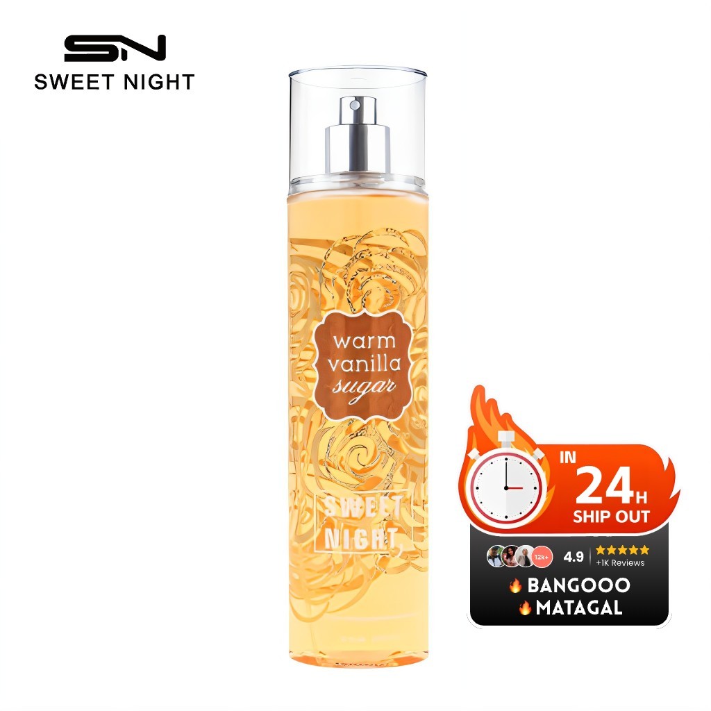 Sweet Night Perfume Long Lasting Fragrance 236ML Warm Vanilla Sugar Fragrance Body Mist ...