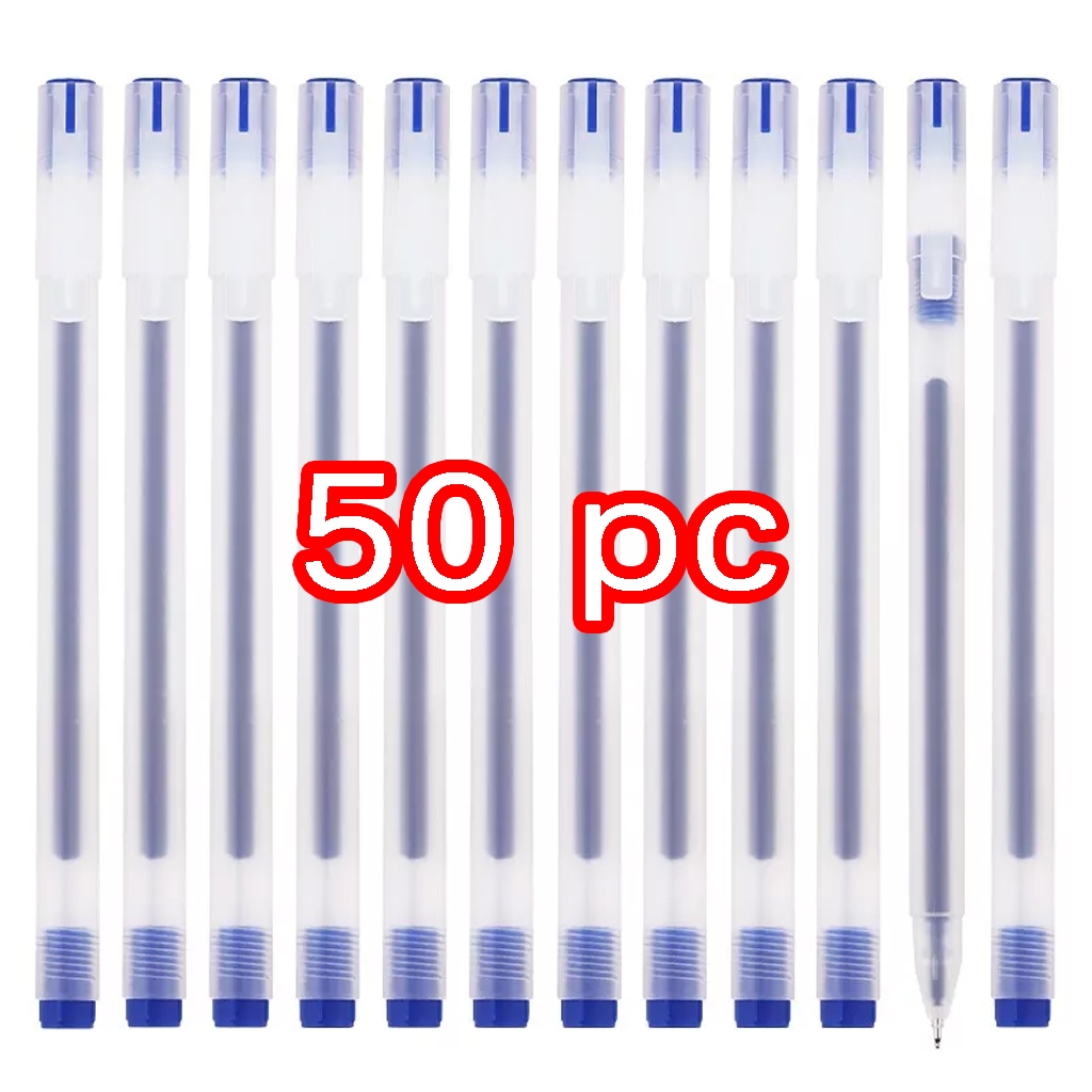 100pcs MUJI Gel Pen Ballpen Neutral Pen Black Frosted Full Needle Tube ...
