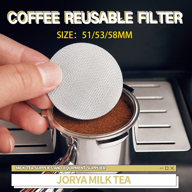 51/53/58mm Stainless Steel Screen Metal Coffee Reusable Filter for ...