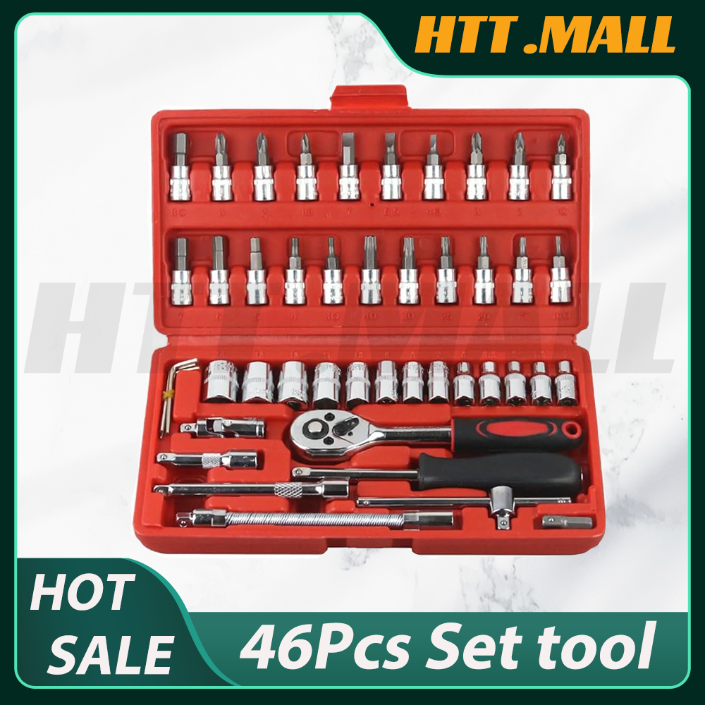 46pcs/set IBEX Tool Box Car Motorcycle Repair Set Hand Tools Home ...