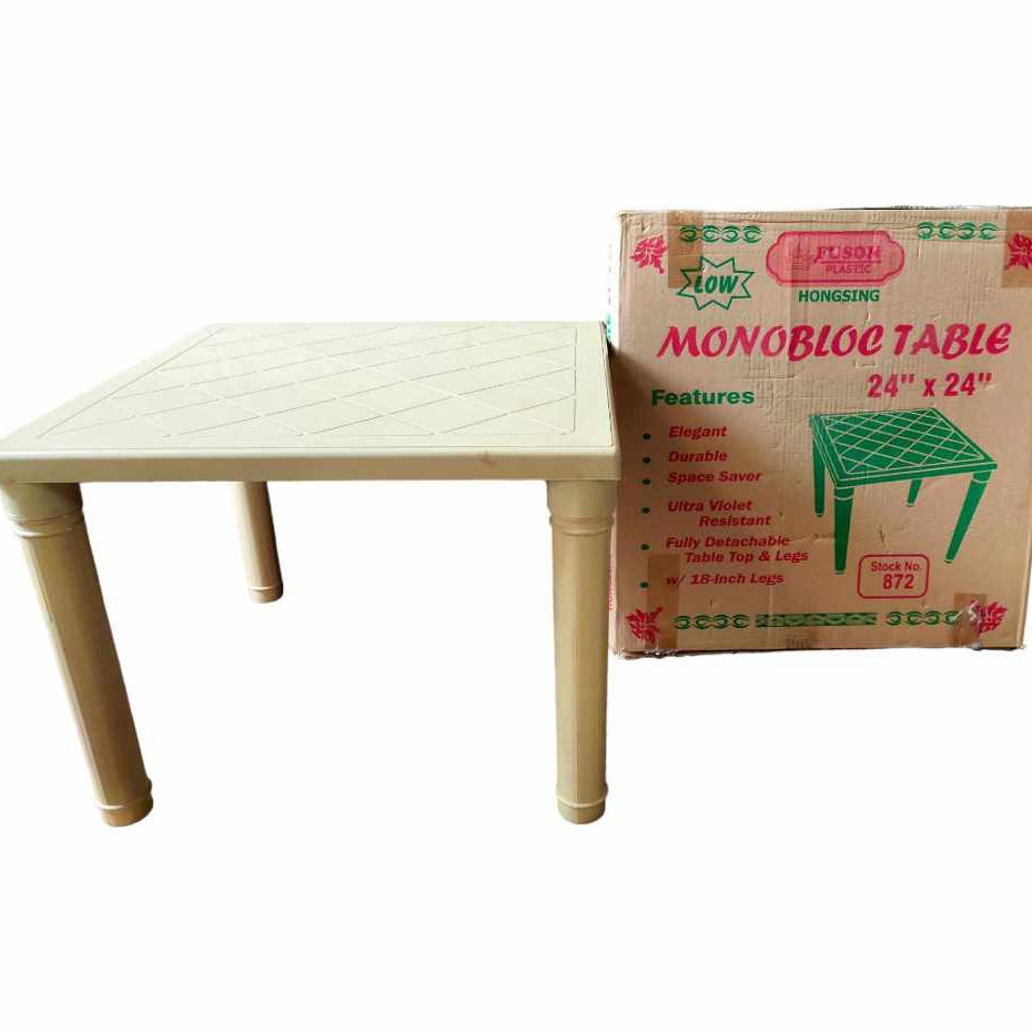 COD Fuson 24"x24" LOW (SHORT LEGS) Monoblock Table | Shopee Philippines