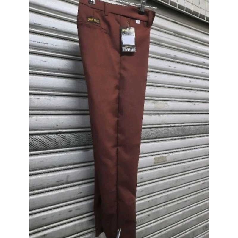 WELL_OFF_SLACKS_FOR_MEN_CHOCOLATE_BROWN | Shopee Philippines
