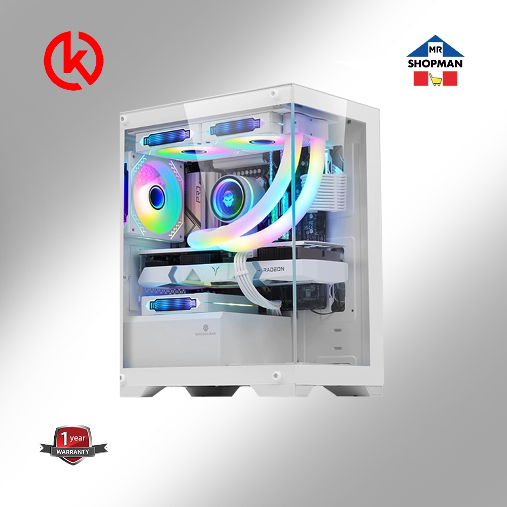 Keytech Robin Lite Dual Tempered MATX Desktop PC Case | Shopee Philippines
