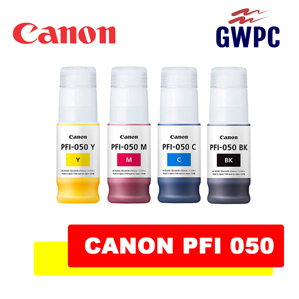 Canon PFI-050 Pigment Ink Bottles for imagePROGRAF TC-20 TC20 TC 20 PFI ...