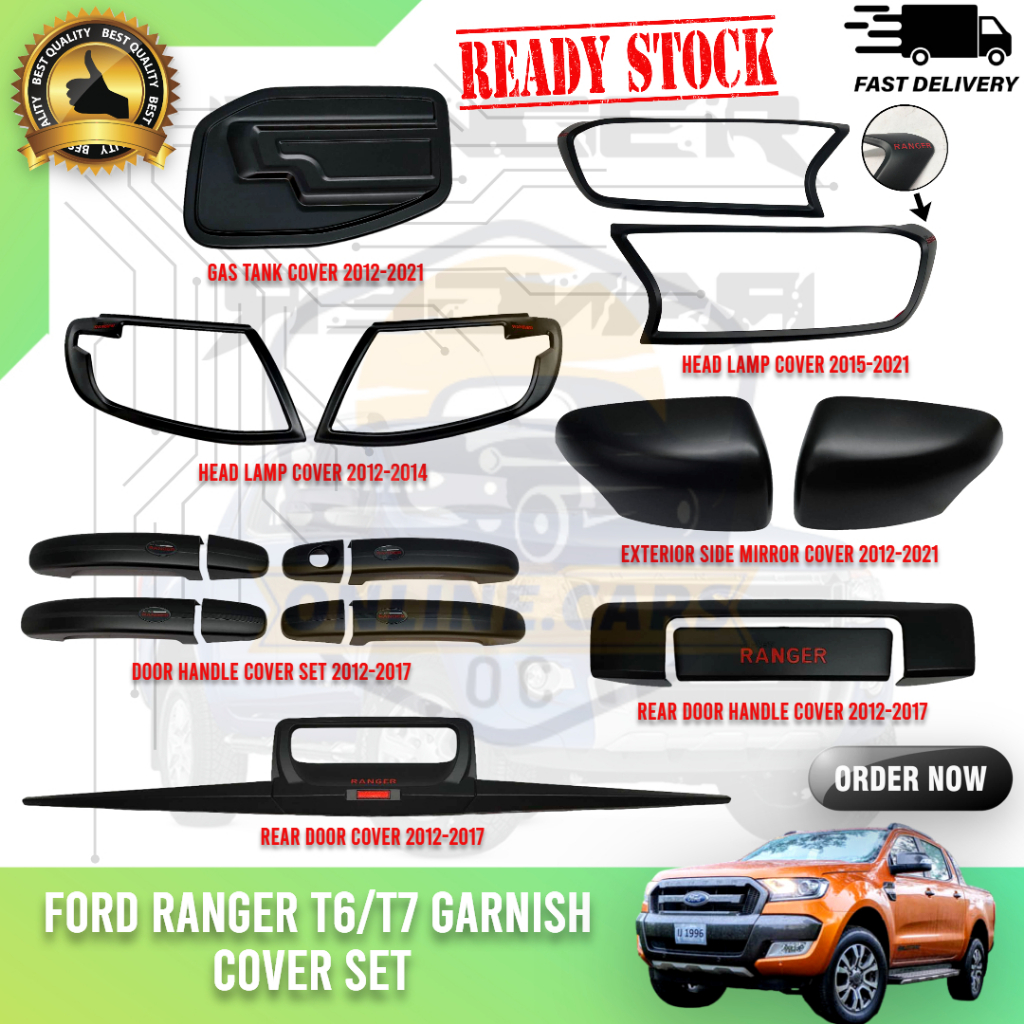 OC FORD RANGER T6 T7 2012-2021 GARNISH COVER SET | Shopee Philippines