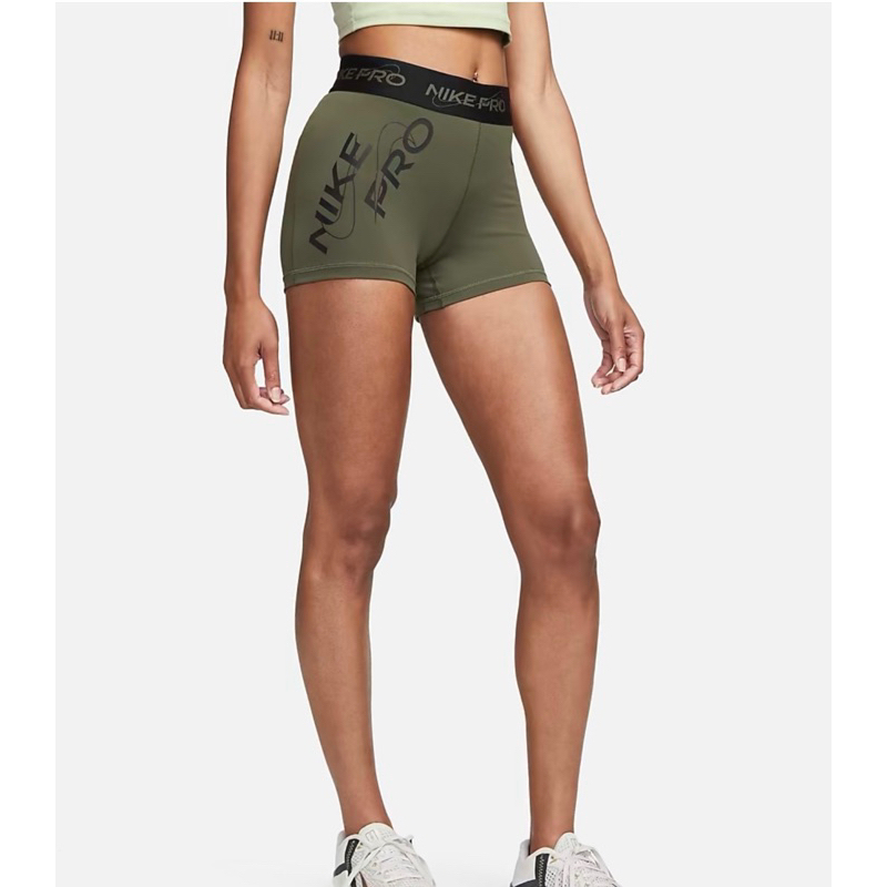 Nike Pro Graphic Olive Green 3” Shorts [US SIZING] | Shopee Philippines