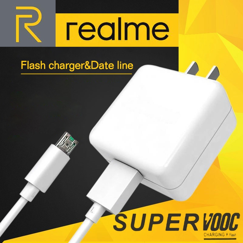 Realme Charger Super VOOC Micro Android Usb Cable Flash Data Line Charging Adapter | Shopee ...